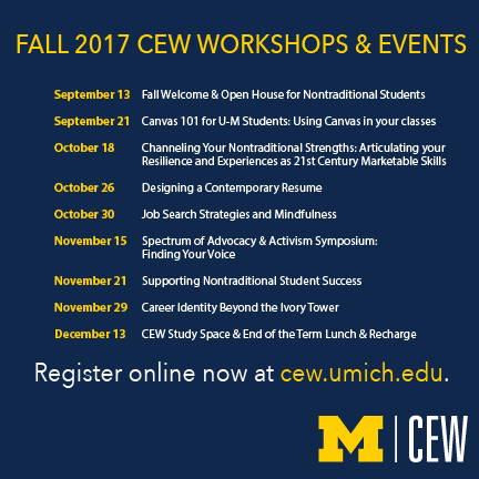 Fall CEW Events and Workshop Registration Now Available - Center for ...