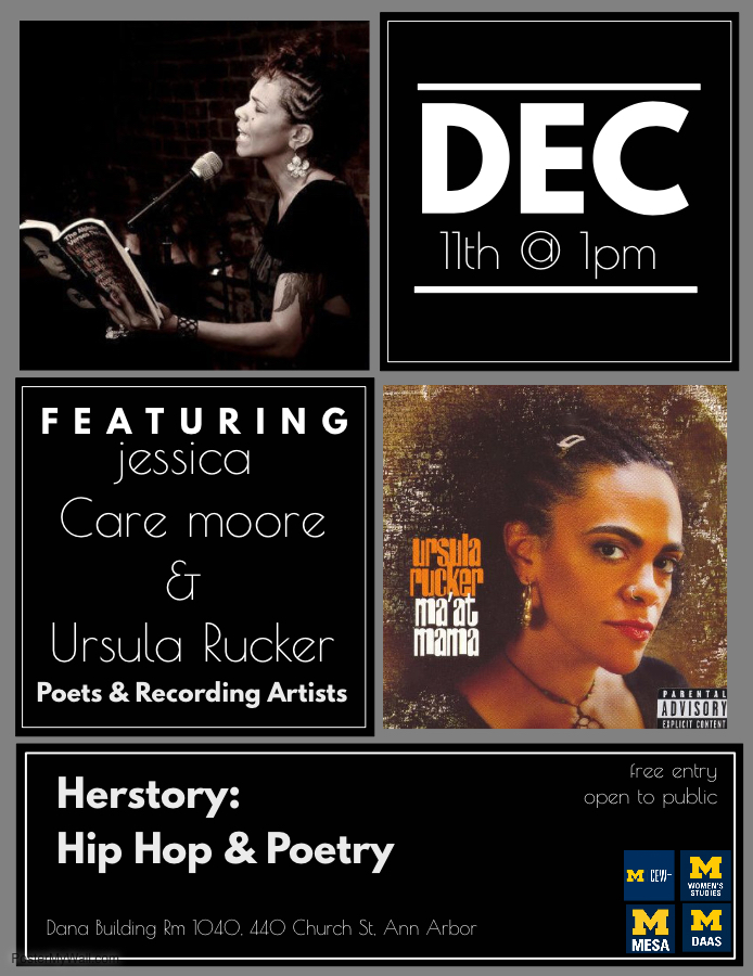 Herstory: Hip Hop and Poetry featuring Jessica Care Moore and Ursula ...